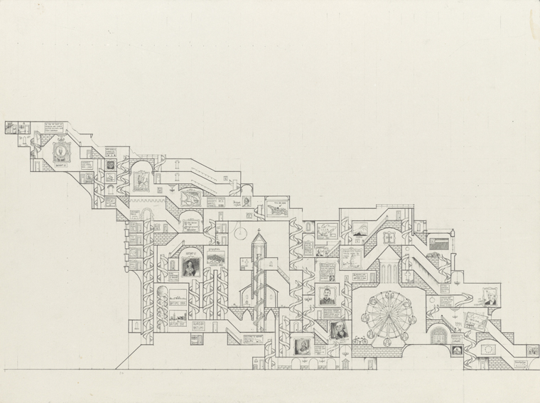 Architectural Maze Museums – Hand drawn mazes which can be followed ...
