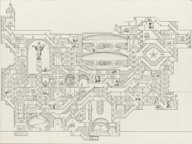 Architectural Maze Museums – Hand drawn mazes which can be followed ...